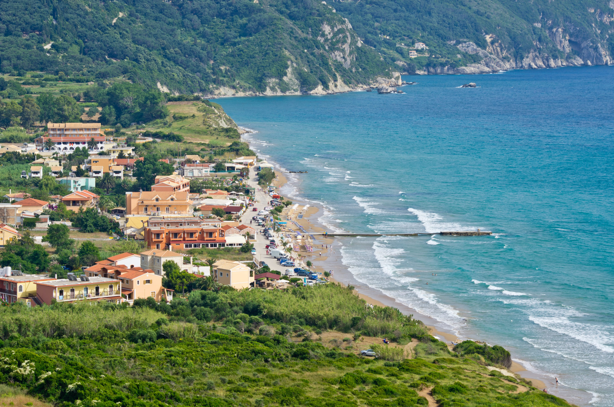 Lounge on Arillas Beach in Corfu