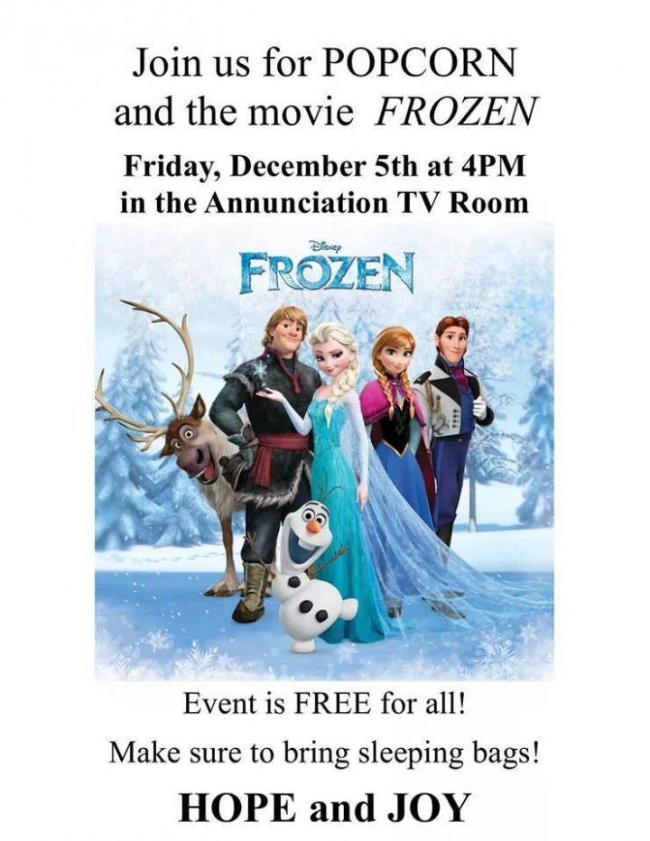 Movie Showing of "Frozen" at Annunciation Greek Orthodox Church in ...
