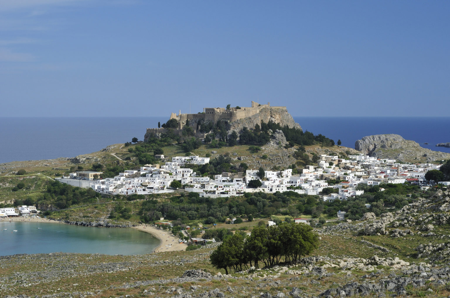Lounge at Lee Beach in Pefkos on Rhodes