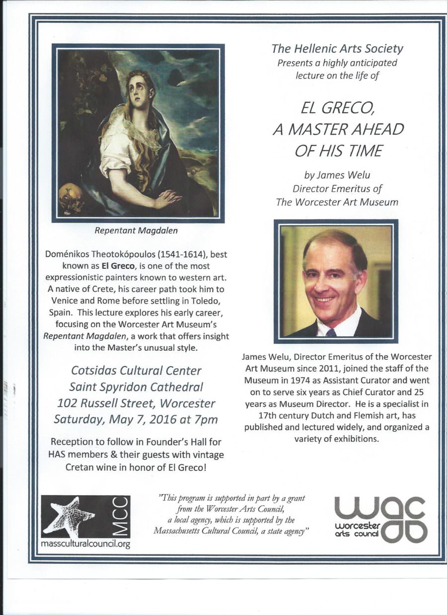 El Greco, Master Ahead of His Time Lecture Worcester MA