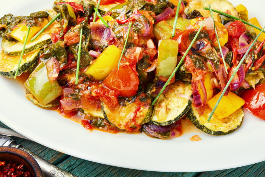 Recipe for Greek Style Baked Summer Vegetables (Briami)