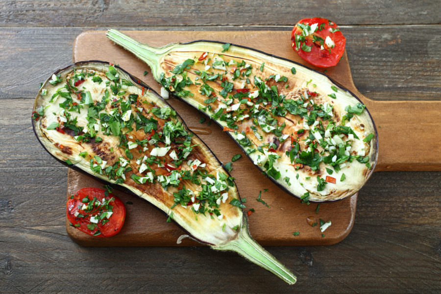 Recipe Greek Style Eggplant Stuffed with Caviar