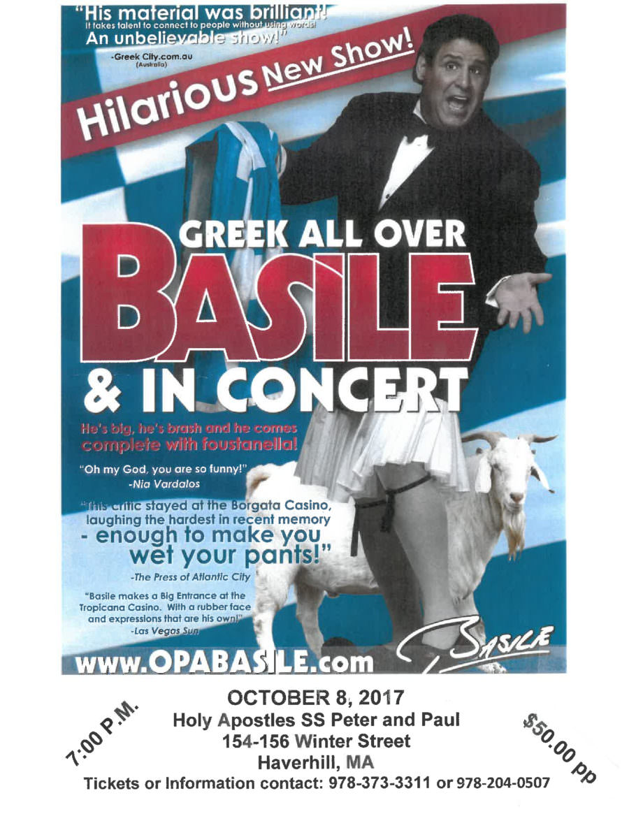 Basile Greek Comedy Show in Haverhill MA