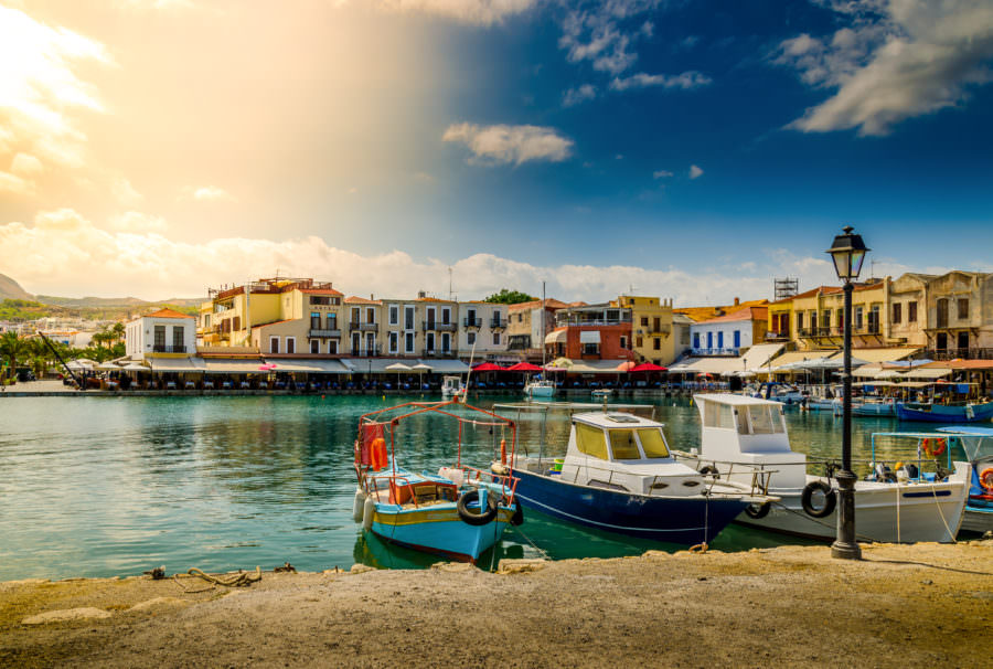 Travel to the Venetian Harbor in Rethymno on Crete