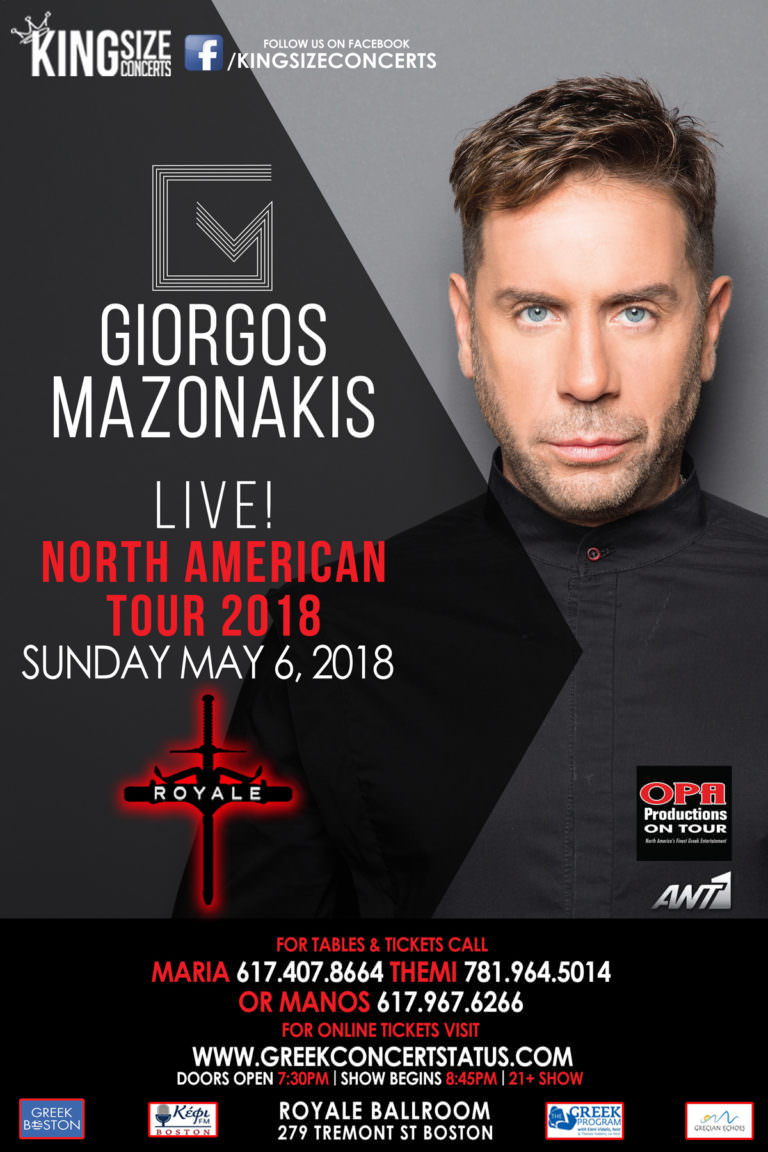 Giorgos Mazonakis Live Concert in Boston