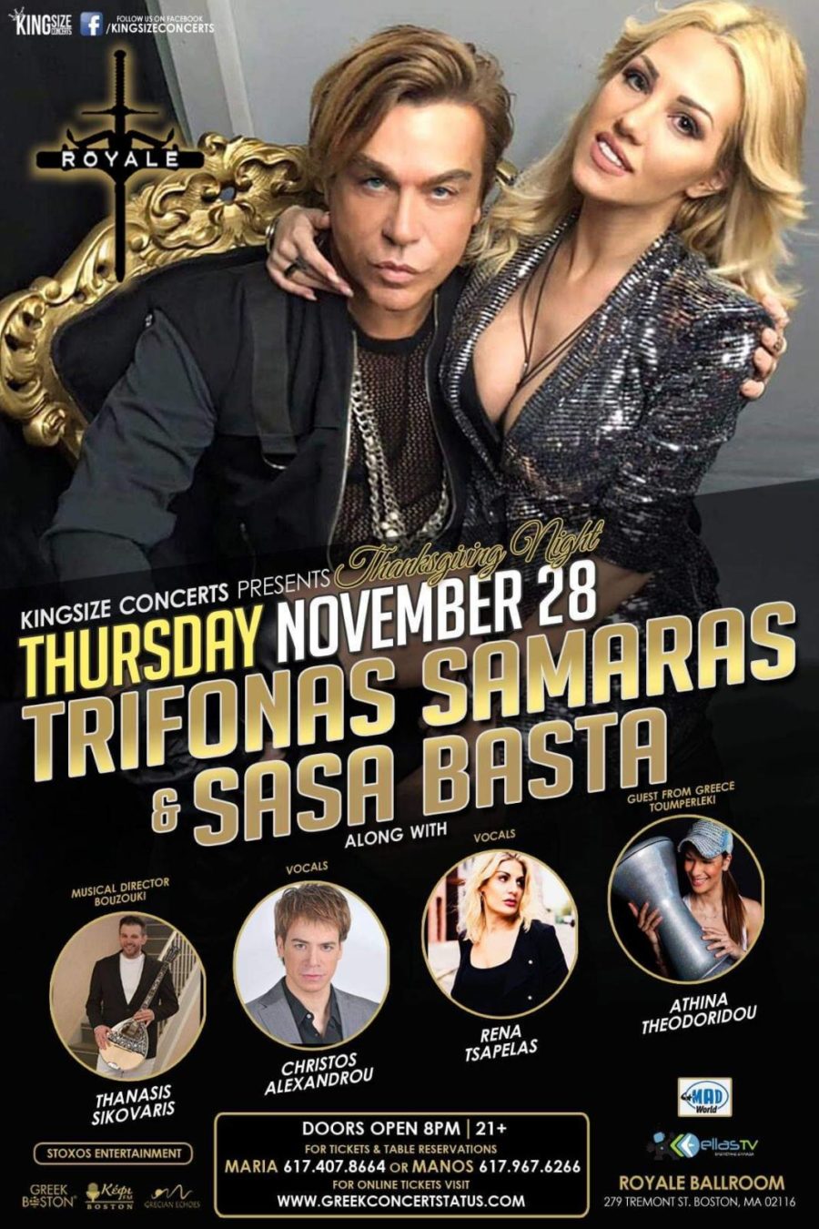 Trifonas Samaras and Sasa Basta Live Greek Concert in Boston MA