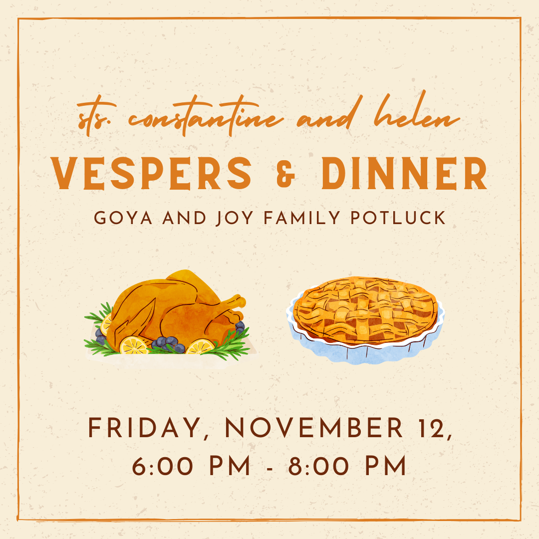 GOYA and JOY Potluck Dinner at Sts. Constantine and Helen Church ...