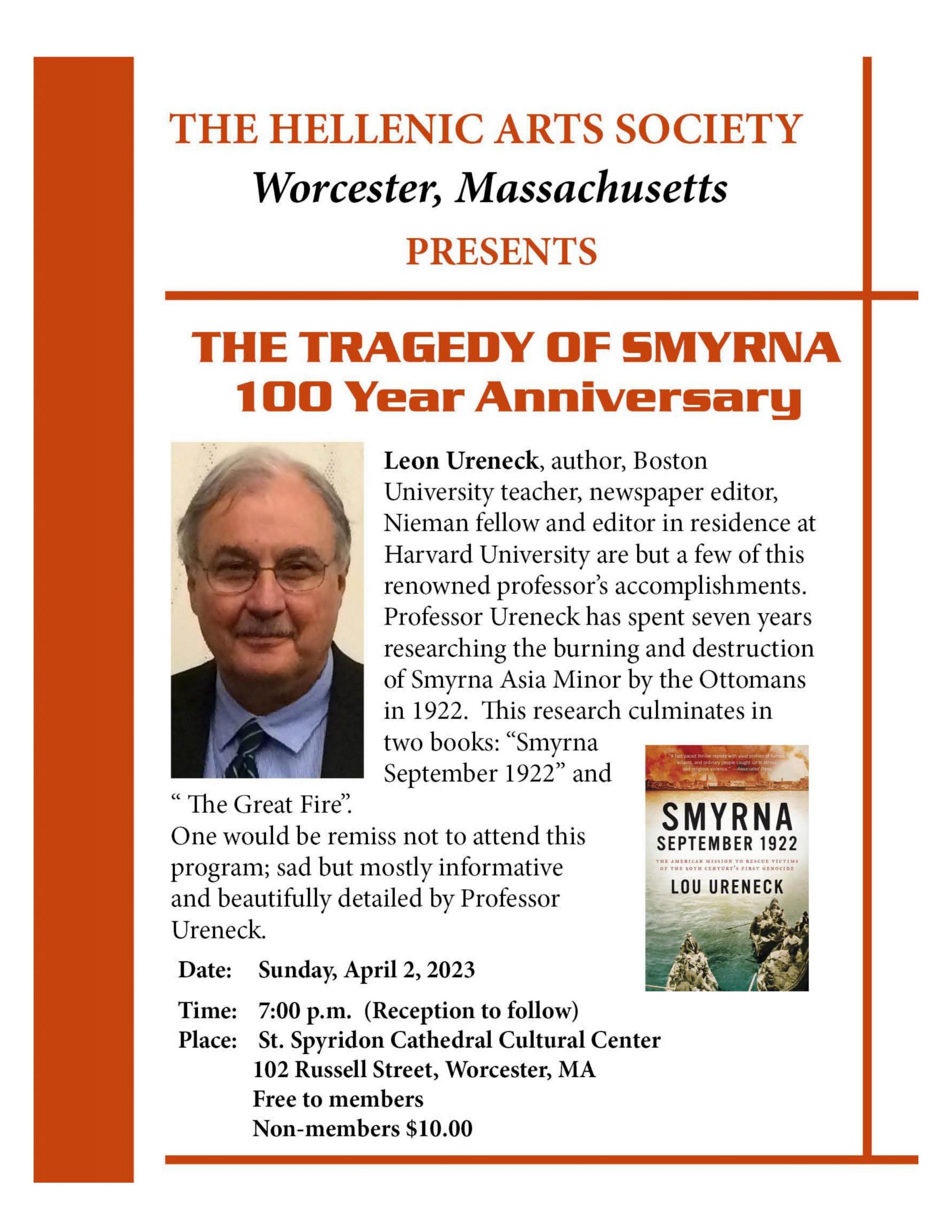 The Tragedy of Smyrna 100 Year Anniversary Event by Leon Ureneck in ...