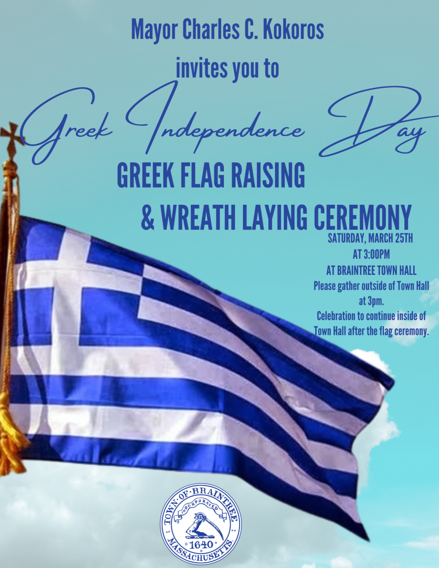 Greek Flag Raising and Wreath Laying Ceremony Braintree MA