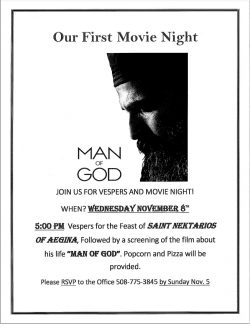 Movie Night at St. George Greek Church of Cape Cod