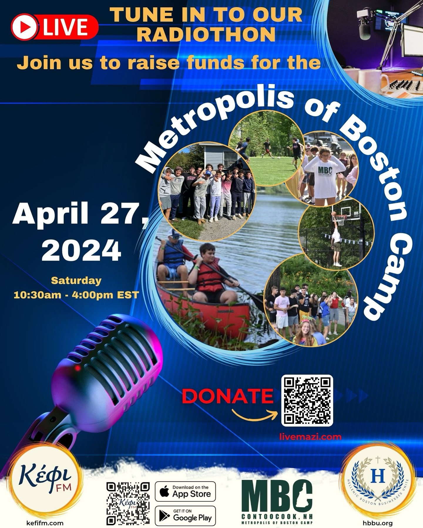 KefiFM Radiothon Benefit for the Metropolis of Boston Camp