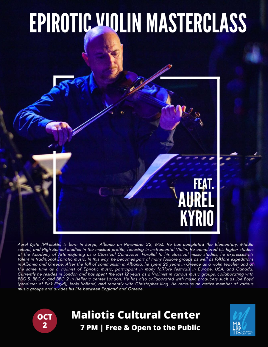 Epirotic Violin Masterclass by Master Violinist Aurel Kyrio